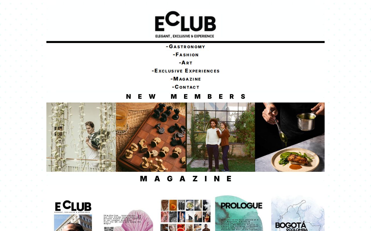E-Club – Exclusive Lifestyle Management for Luxury Travelers in Colombia.